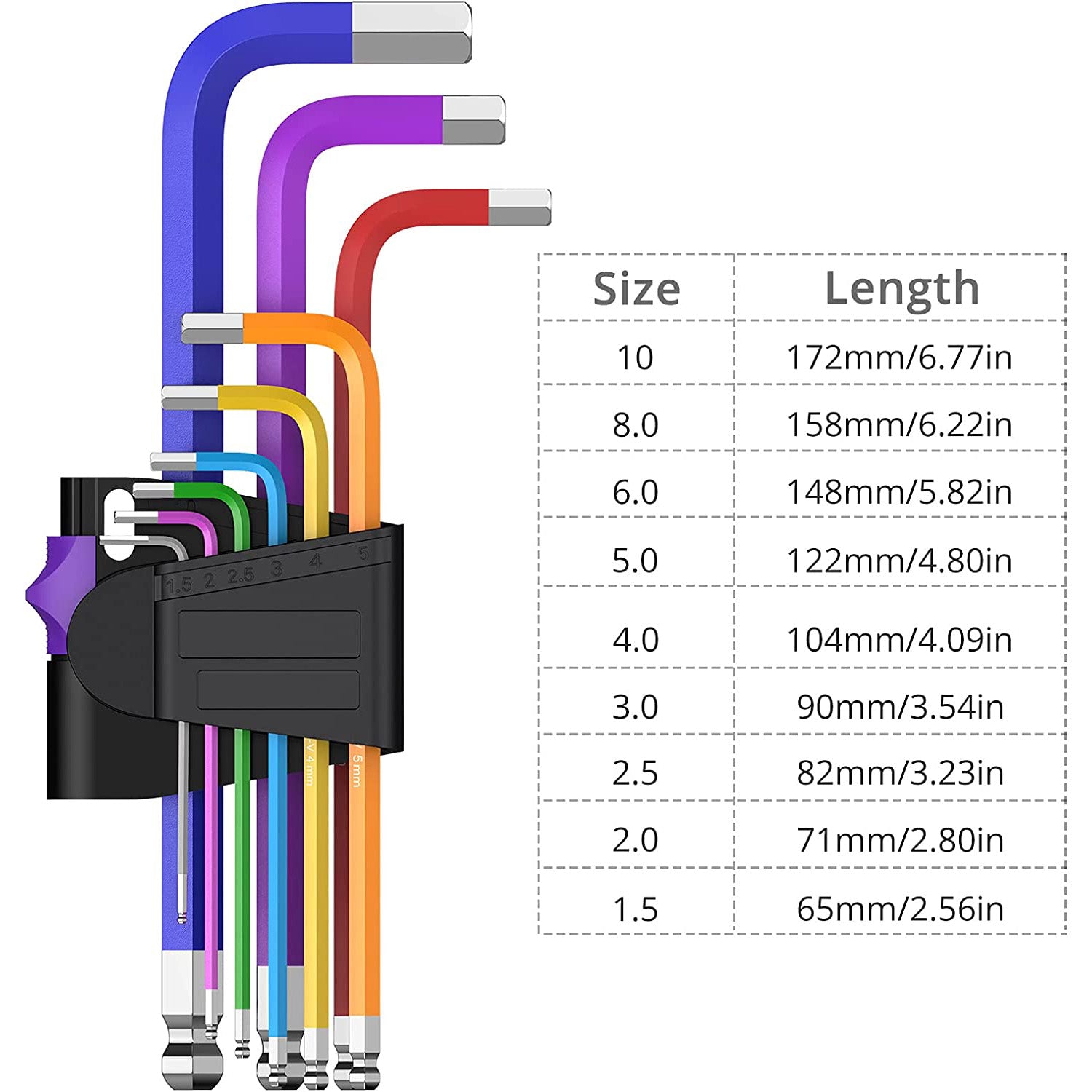 AMTOVL 18PCS Long Ball End Allen Key & Torx Star Wrenches Hex Sets – Amtovl