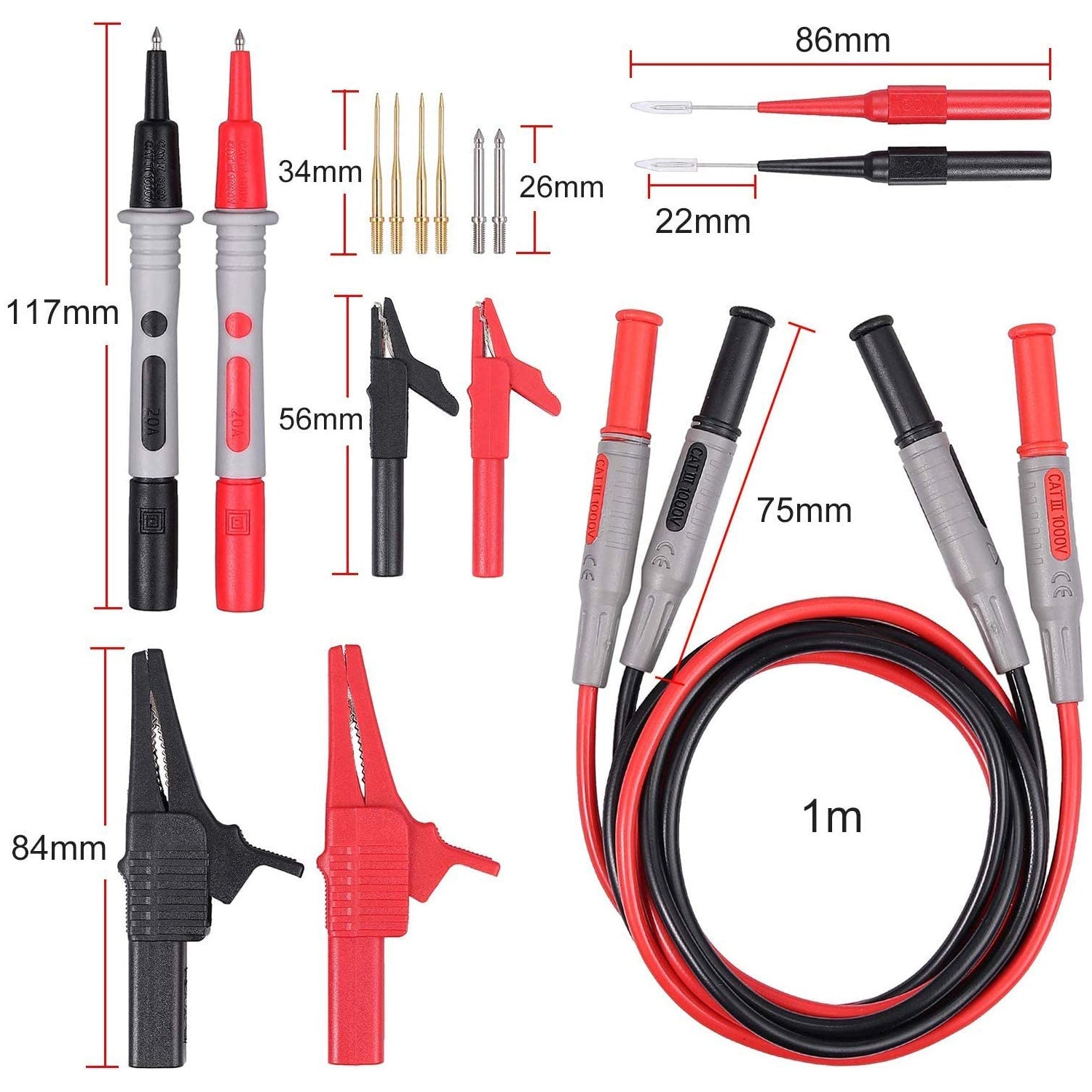 AMTOVL 18-Pieces Test Lead Kit – Amtovl