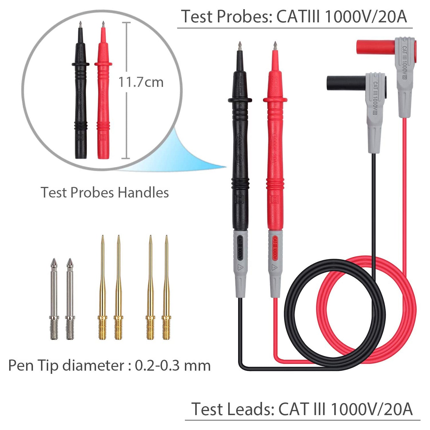 AMTOVL 12 in 1 Super Multimeter Test Lead Kits – Amtovl