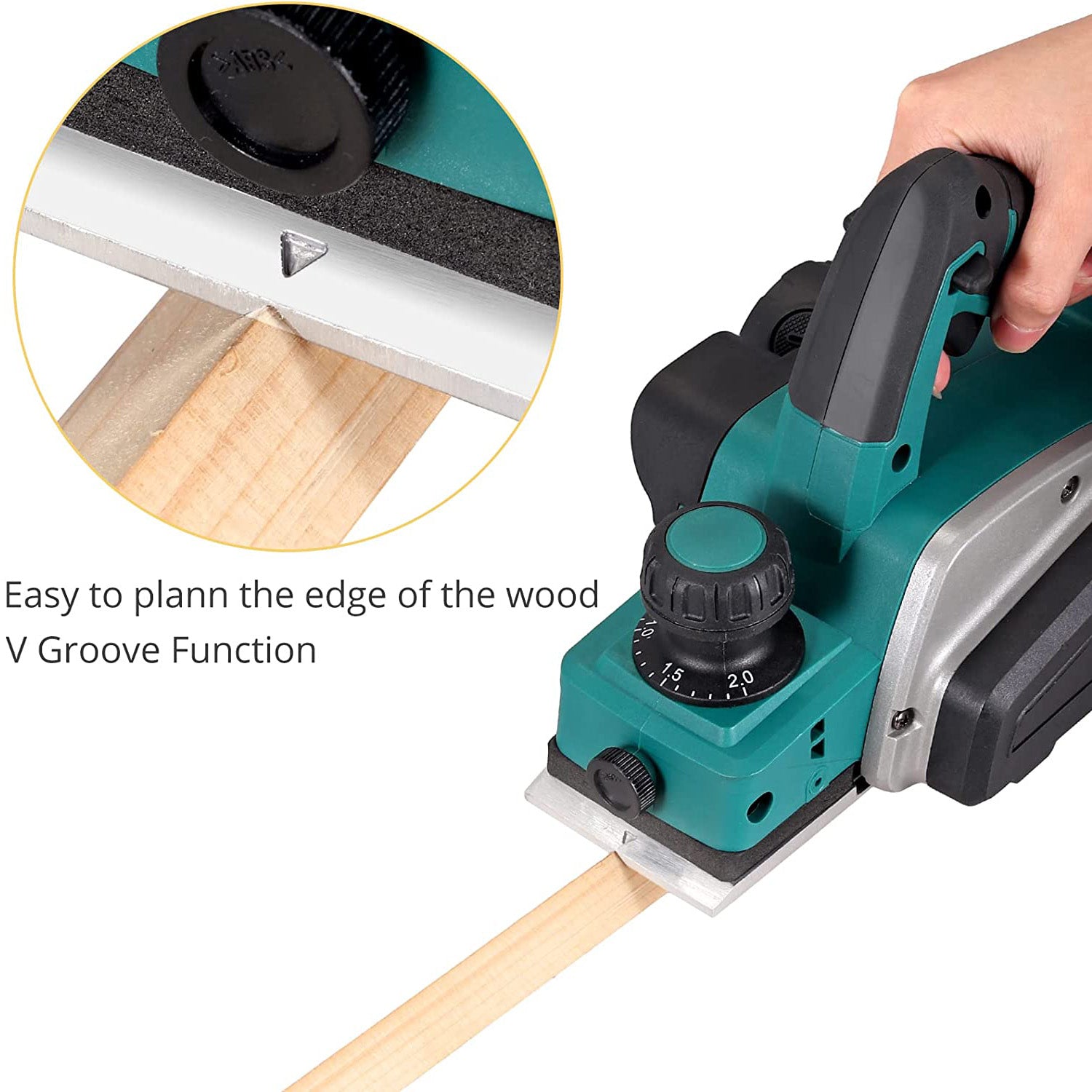 AMTOVL 21V Cordless Power Electric Wood Planer – Amtovl