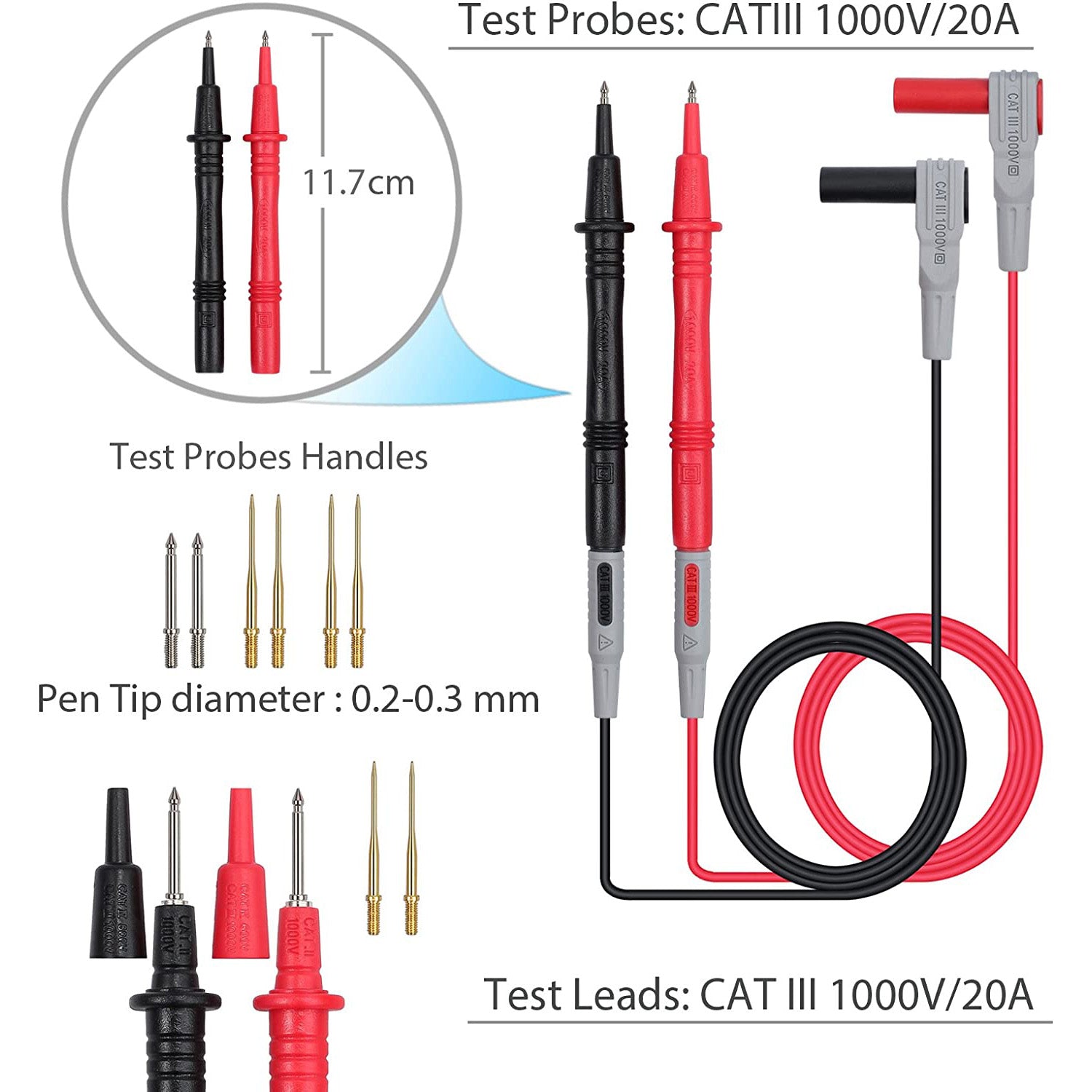 AMTOVL 12 in 1 Super Multimeter Test Lead Kits – Amtovl