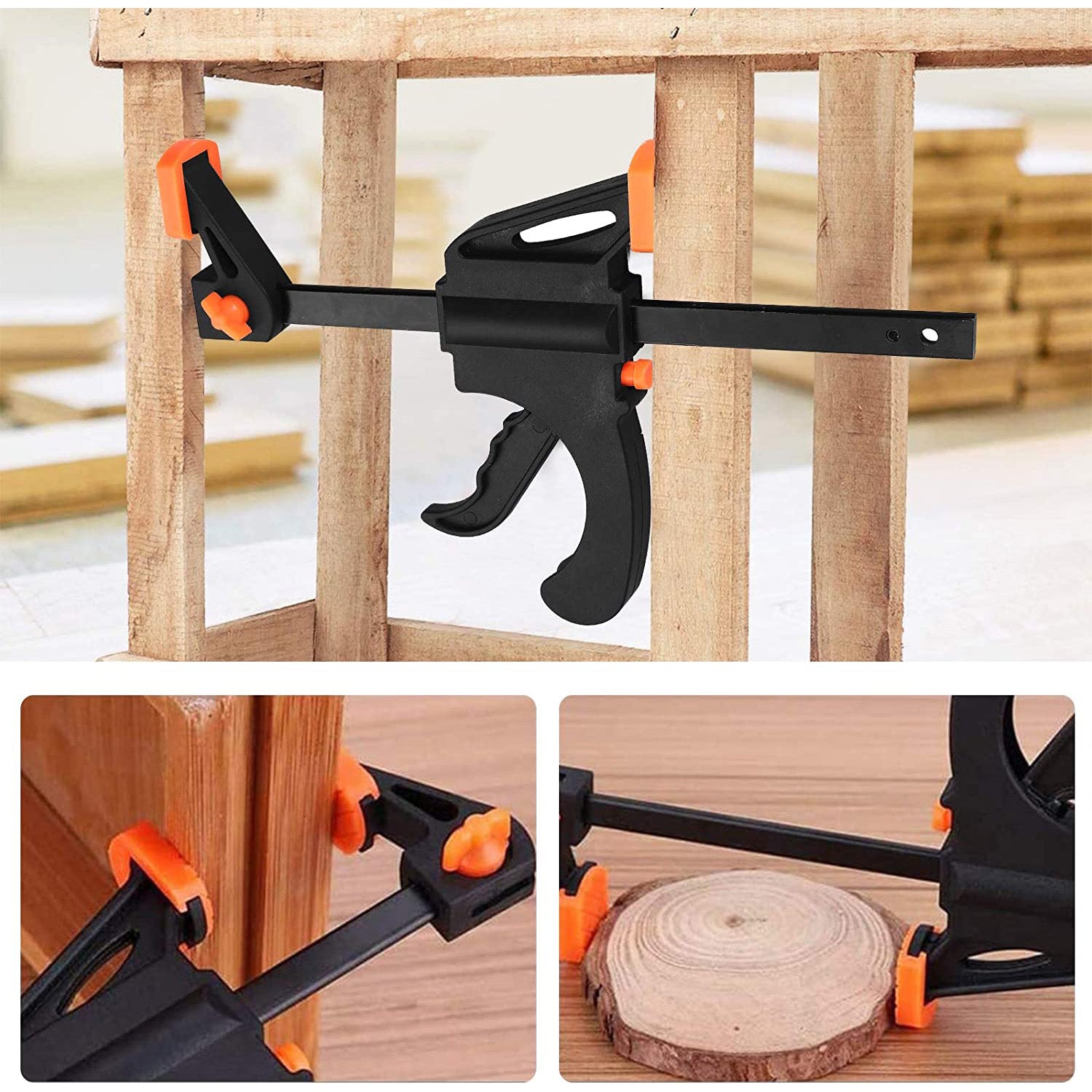 4 Pack AMTOVL 6" Ratchet Bar Clamps Woodworking Clip – Amtovl