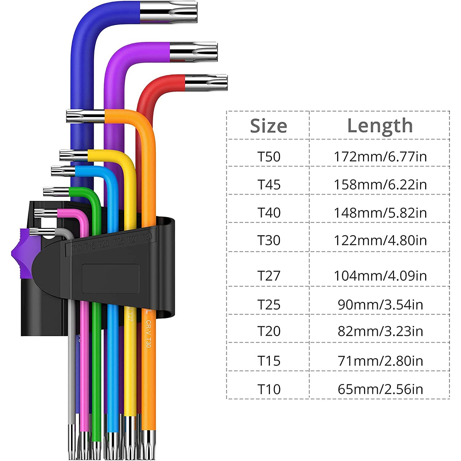 AMTOVL 18PCS Long Ball End Allen Key & Torx Star Wrenches Hex Sets – Amtovl